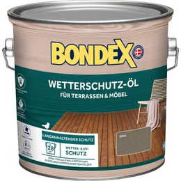 BONDEX Holzöl Wetterschutz-Öl, Semi transparent, grau