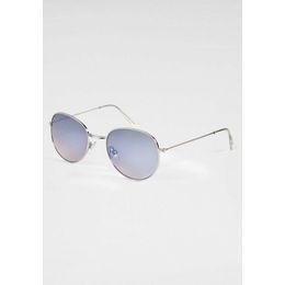 BASEFIELD Sonnenbrille mit leicht verspiegelten Gläsern, blau|silberfarben