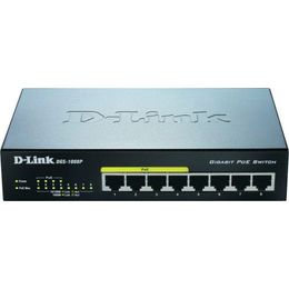 DLink D-Link DGS-1008P Netzwerk-Switch, schwarz