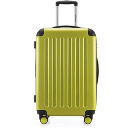Hauptstadtkoffer Hartschalen-Trolley Spree, 65 cm, farn, 4 Rollen, Hartschalen-Koffer Koffer mittel groß Reisegepäck TSA Schloss, grün