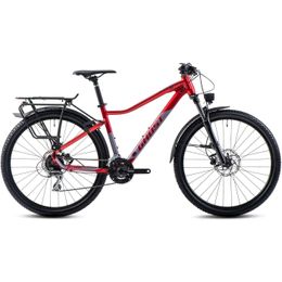 GHOST Trekkingrad Lanao EQ 27.5 AL, 24 Gang Shimano Acera RD-M360 Schaltwerk, Kettenschaltung, rot