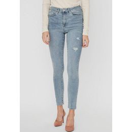 Véro Moda Vero Moda Skinny-fit-Jeans VMSOPHIA HR SKINNY DESTR J AM314 NOOS mit Destroyed Effekt, blau