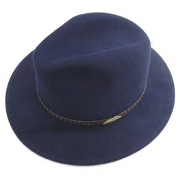 Chaplino Outdoorhut mit geflochtenem Hutband, blau
