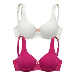 Nuance BHs Damen Gr&ouml;&szlig;e 95 eosin / wei&szlig;