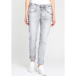 Gang Skinny-fit-Jeans 94Medina mit stylischer halb offener Knopfleiste, grau