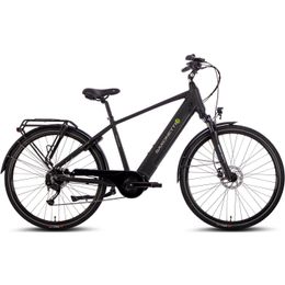 SAXONETTE E-Bike Deluxe Sport Man, 9 Gang Shimano Alivio Schaltwerk, Kettenschaltung, Mittelmotor, 418 Wh Akku, Pedelec, schwarz