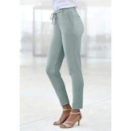 Lascana Jogger Pants mit elastischem Bund und Gürtelschlaufen, Loungewear, grün