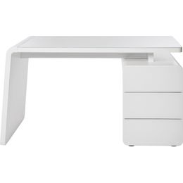 Schreibtisch Jahnke "CSL 440" Tische Gr. B/H/T: 140 cm x 75 cm x 60 cm, weiß (weiß matt, transparent) Schreibtische
