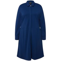 Ulla Popken Blusenkleid Damen Gr&ouml;&szlig;e 42/44 dunkelblau Winterkleid