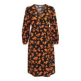 Vila Kleid 'Figen' Damen Gr&ouml;&szlig;e 44 orange / schwarz Winterkleid
