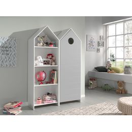 Jugendzimmer-Set Vipack "Casami" Schlafzimmermöbel-Sets grau (weiß, grau) Baby Komplett-Kinderzimmer