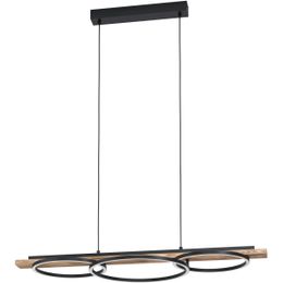 Hängeleuchte Eglo "BOYAL" Lampen Gr. Höhe: 110,00 cm, schwarz Pendelleuchten und Hängeleuchten Hängeleuchte in rustikal aus Stahl, Holz