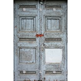 Garderobenleiste queence "Tür" Garderobenhalter Gr. B/H/T: 80 cm x 120 cm x 5 cm, blau Haken