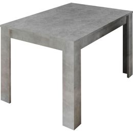 Esstisch Lc "Urbino" Tische Gr. B/H/T: 137 cm x 79 cm x 90 cm, Ansteckplatte, Beton-Optik, grau Esstisch Rechteckiger Esstische rechteckig Tisch Breite 137 mit Ansteckplatte