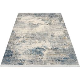 Teppich OCI DIE TEPPICHMARKE "ELEMENTS VITA" Teppiche Gr. B/L: 120 cm x 180 cm, 8 mm, 1 St., blau (graublau) Esszimmerteppiche