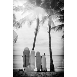 Acrylglasbild queence "Surfboards" Bilder Gr. B/H/T: 100 cm x 150 cm x 2,4 cm, schwarz Acrylglasbilder