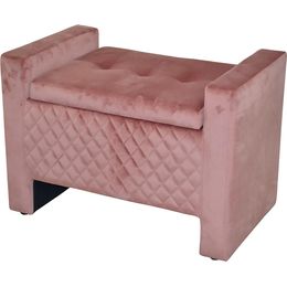 Sitztruhe Inosign Sitzbänke Gr. B/H/T: 75 cm x 52 cm x 45 cm, Polyester, rosa (altrosa) Truhe