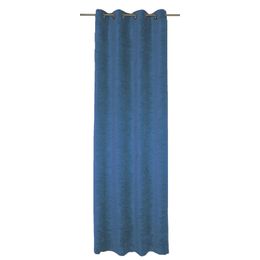 Vorhang WIRTH "Holmsund 288g/qm" Gardinen Gr. 160 cm, Ösen, 172 cm, blau (royalblau) Ösen