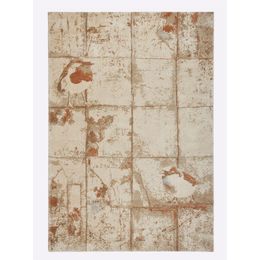 Teppich HEINE HOME Teppiche Gr. B/L: 80 cm x 150 cm, 12 mm, 1 St., beige (ecru, gemustert) Wohnzimmerteppiche