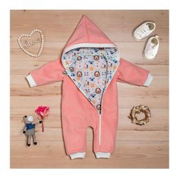 suebidou Fleeceoverall Wollfleece Overall mit Zwergenkapuze Wagenanzug Baby Overall