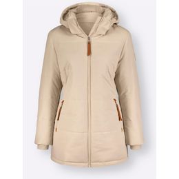 WITT Damen Outdoorjacke mit abnehmbarer Kapuze und Jersey-B&uuml;ndchen, sand, Gr&ouml;&szlig;e 52
