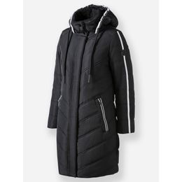 Heine Witt Damen Steppmantel mit Teddy-Fleece innen, schwarz, Gr&ouml;&szlig;e 34