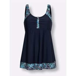 feel good Damen Tankini-Oberteil in A-Linie, marine-smaragd-bedruckt, Gr&ouml;&szlig;e 40B