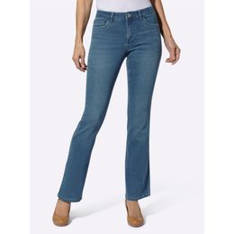 WITT Damen Jeans in formstabiler Stretch-Qualit&auml;t, blue-bleached, Gr&ouml;&szlig;e 23