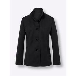 WITT Damen Jacke mit Schmuckkn&ouml;pfen, schwarz, Gr&ouml;&szlig;e 46