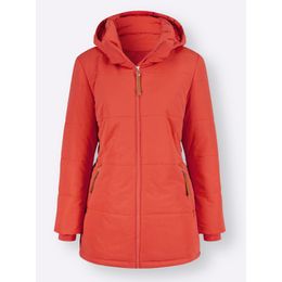 WITT Damen Outdoorjacke mit abnehmbarer Kapuze und Jersey-B&uuml;ndchen, terra, Gr&ouml;&szlig;e 52