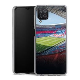 DeinDesign Galaxy A12 Handy Silikon H&uuml;lle Case transparent Handyh&uuml;lle Fc Bayern M&uuml;nchen Stadium Fcb Silikon Case