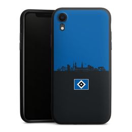 DeinDesign iPhone Xr Handy Premium Silikon H&uuml;lle Handyh&uuml;lle schwarz Case Hsv Skyline Hamburg Silikon Premium Case