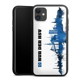 DeinDesign iPhone 11 Handy Premium Silikon H&uuml;lle Handyh&uuml;lle schwarz Case Hsv Official Licensed Product Bundesliga Silikon Premium Case