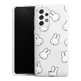 DeinDesign Galaxy A33 5G Handy Silikon H&uuml;lle Case wei&szlig; Handyh&uuml;lle Muster Transparent Miffy Silikon Case