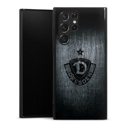 DeinDesign Galaxy S22 Ultra Handy Silikon H&uuml;lle Case schwarz Handyh&uuml;lle Sg Dynamo Dresden Official Licensed Product Vintage