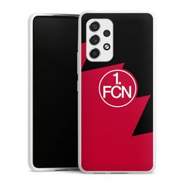 DeinDesign Galaxy A53 5G Handy Silikon H&uuml;lle Case wei&szlig; Handyh&uuml;lle 1. Fc N&uuml;rnberg Merchandise 1. Fcn Silikon Case