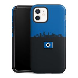 DeinDesign iPhone 12 mini Handy Panzer Handyh&uuml;lle robuste Outdoor H&uuml;lle Schutzh&uuml;lle gl&auml;nzend Hsv Skyline Hamburg Tough Case