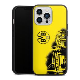 DeinDesign iPhone 13 Pro Handy Premium Silikon H&uuml;lle Handyh&uuml;lle schwarz Case Stadium Bvb Borussia Dortmund Silikon Premium Case