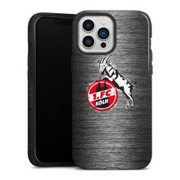DeinDesign iPhone 13 Pro Max Handy Panzer Handyh&uuml;lle robuste Outdoor H&uuml;lle Schutzh&uuml;lle gl&auml;nzend Official Licensed Product Metallic Look 1. Fc K&ouml;ln Tough Case