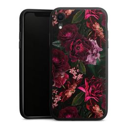 DeinDesign iPhone Xr Handy Premium Silikon H&uuml;lle Handyh&uuml;lle schwarz Case Flowers Blossom Rose Silikon Premium Case