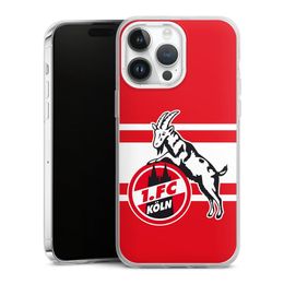 DeinDesign iPhone 14 Pro Max Handy Silikon H&uuml;lle Case transparent Handyh&uuml;lle Official Licensed Product Coat Of Arms 1. Fc K&ouml;ln Silikon Case