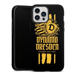 DeinDesign iPhone 13 Pro Max Handy Panzer Handyh&uuml;lle robuste Outdoor H&uuml;lle Schutzh&uuml;lle matt Sg Dynamo Dresden Statement Sgd Tough Case