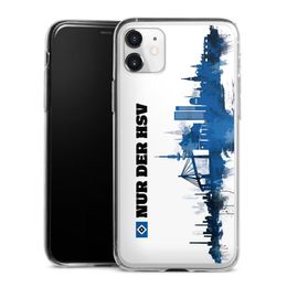 DeinDesign iPhone 11 Handy Slim Case Silikon Handyh&uuml;lle transparent H&uuml;lle extra d&uuml;nn Hsv Official Licensed Product Bundesliga Silikon Slim Case
