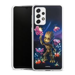DeinDesign Galaxy A33 5G Handy Silikon H&uuml;lle Case wei&szlig; Handyh&uuml;lle Baby Groot Guardians Of The Galaxy Marvel Silikon Case