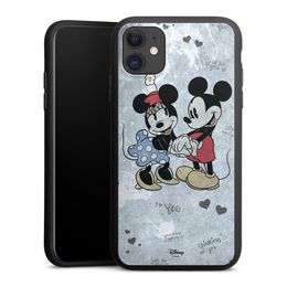 DeinDesign iPhone 11 Handy Premium Silikon H&uuml;lle Handyh&uuml;lle schwarz Case Vintage Disney Silikon Premium Case