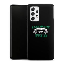 DeinDesign Galaxy A53 5G Handy Silikon H&uuml;lle Case schwarz Handyh&uuml;lle Tractor Farmer Wisdom