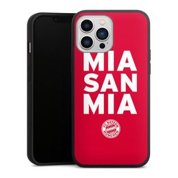 DeinDesign iPhone 13 Pro Max Handy Premium Silikon H&uuml;lle Handyh&uuml;lle schwarz Case Fcb Mia San Mia Fc Bayern M&uuml;nchen Silikon Premium Case