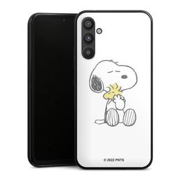 DeinDesign Galaxy A34 5G Handy Silikon H&uuml;lle Case schwarz Handyh&uuml;lle Snoopy Love Peanuts