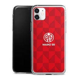 DeinDesign iPhone 11 Handy Slim Case Silikon Handyh&uuml;lle transparent H&uuml;lle extra d&uuml;nn Mainz 05 Merchandise Official Licensed Product Silikon Slim Case