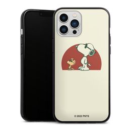 DeinDesign iPhone 13 Pro Max Handy Silikon H&uuml;lle Case schwarz Handyh&uuml;lle Snoopy Official Licensed Product Kindheit